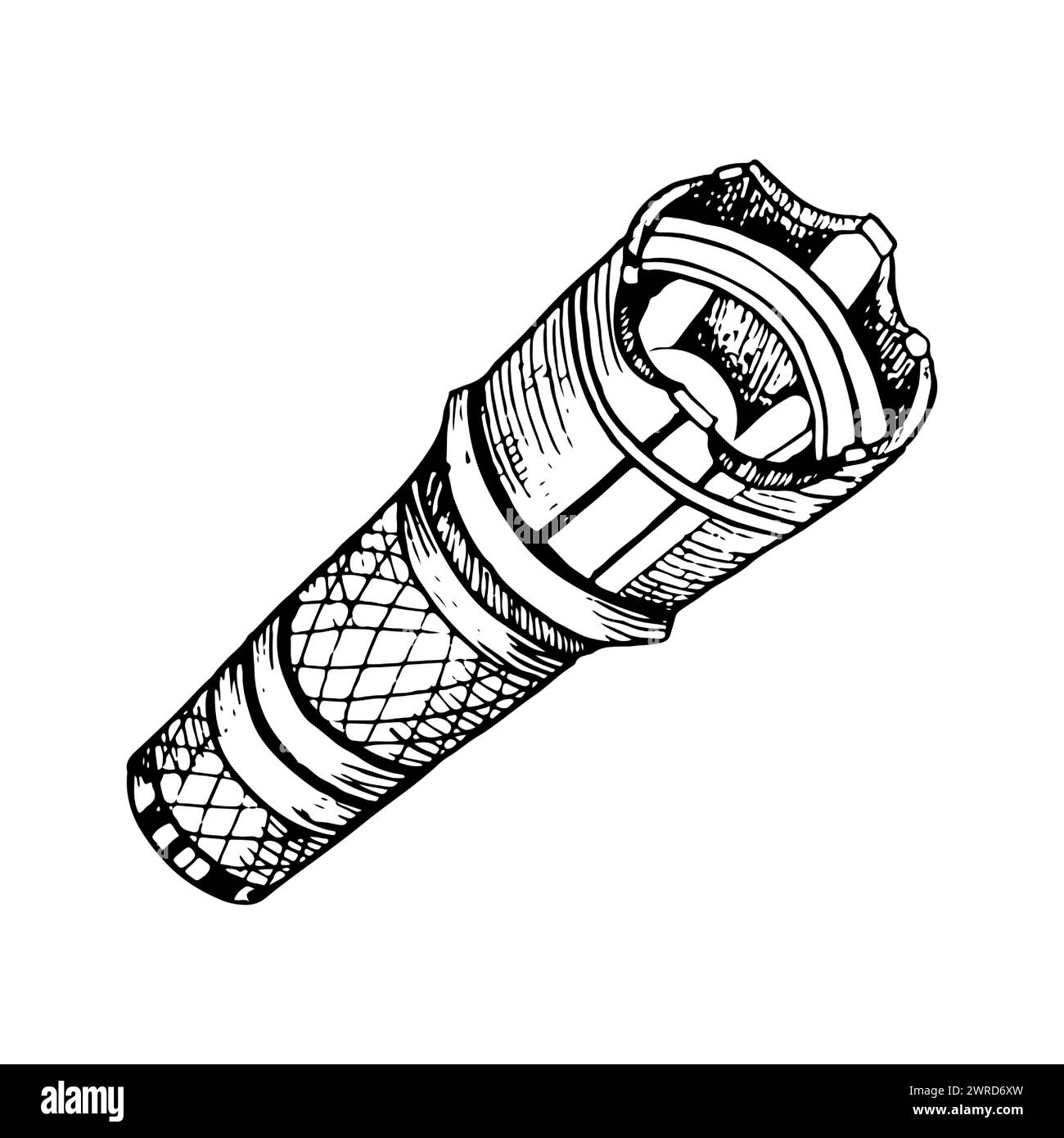 Tactical military flashlight. LED equipment Stock Vector Image & Art ...