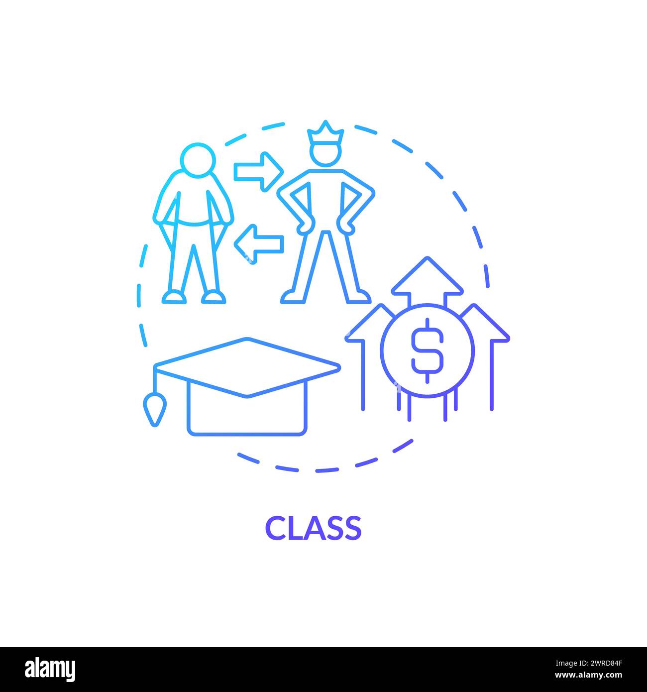 Class system blue gradient concept icon Stock Vector Image & Art - Alamy