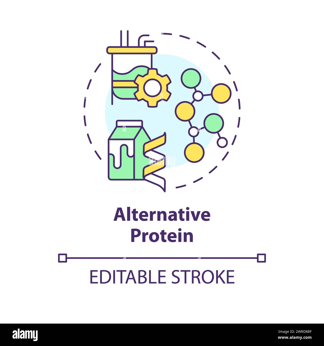 Alternative protein multi color concept icon Stock Vector Image & Art ...