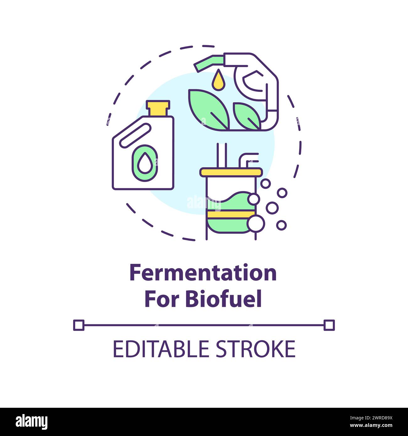 Fermentation for biofuel multi color concept icon Stock Vector Image ... Fermentation for biofuel multi color concept icon Stock Vector Image ...
