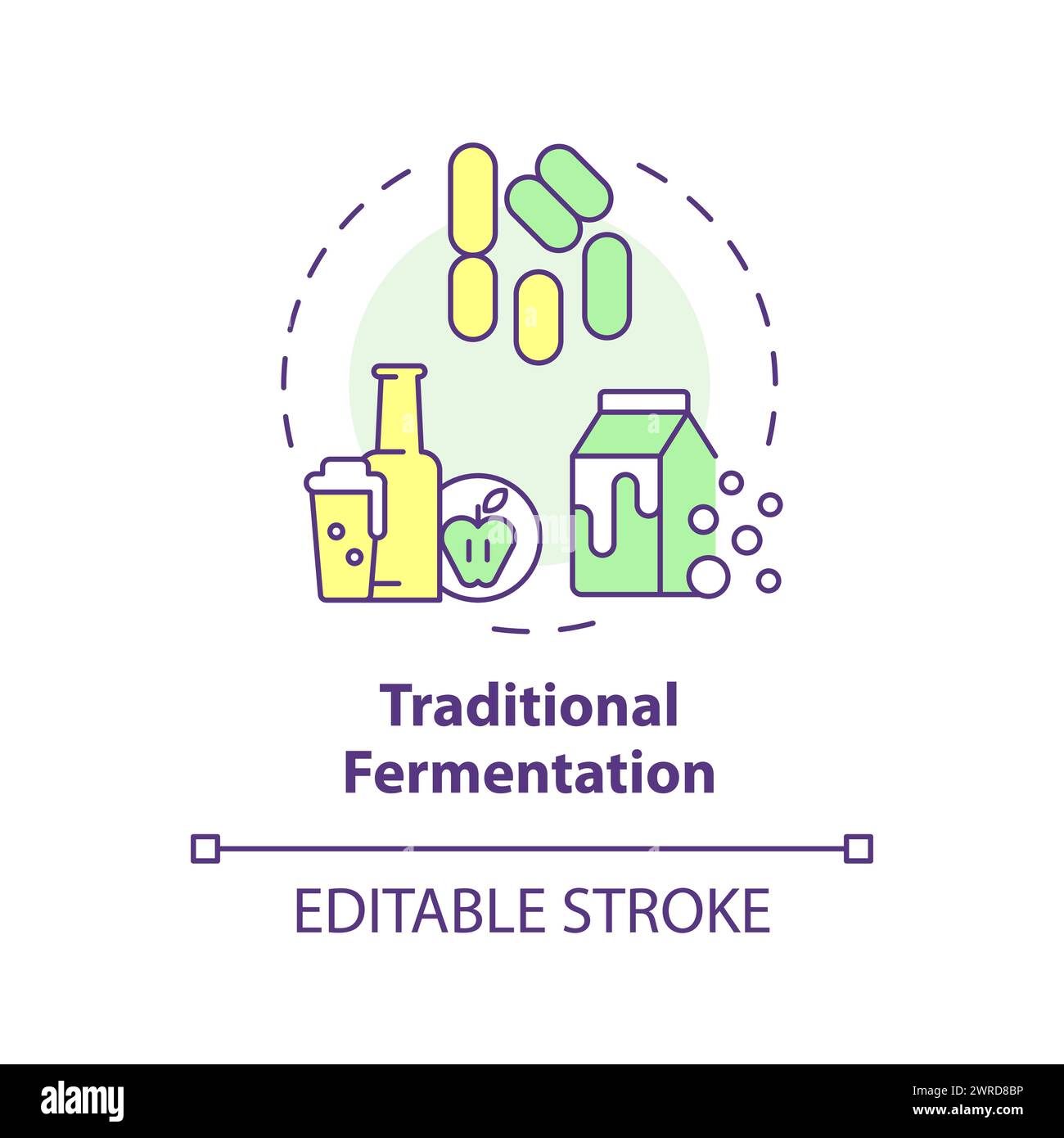 Traditional fermentation multi color concept icon Stock Vector Image ... Traditional fermentation multi color concept icon Stock Vector Image ...