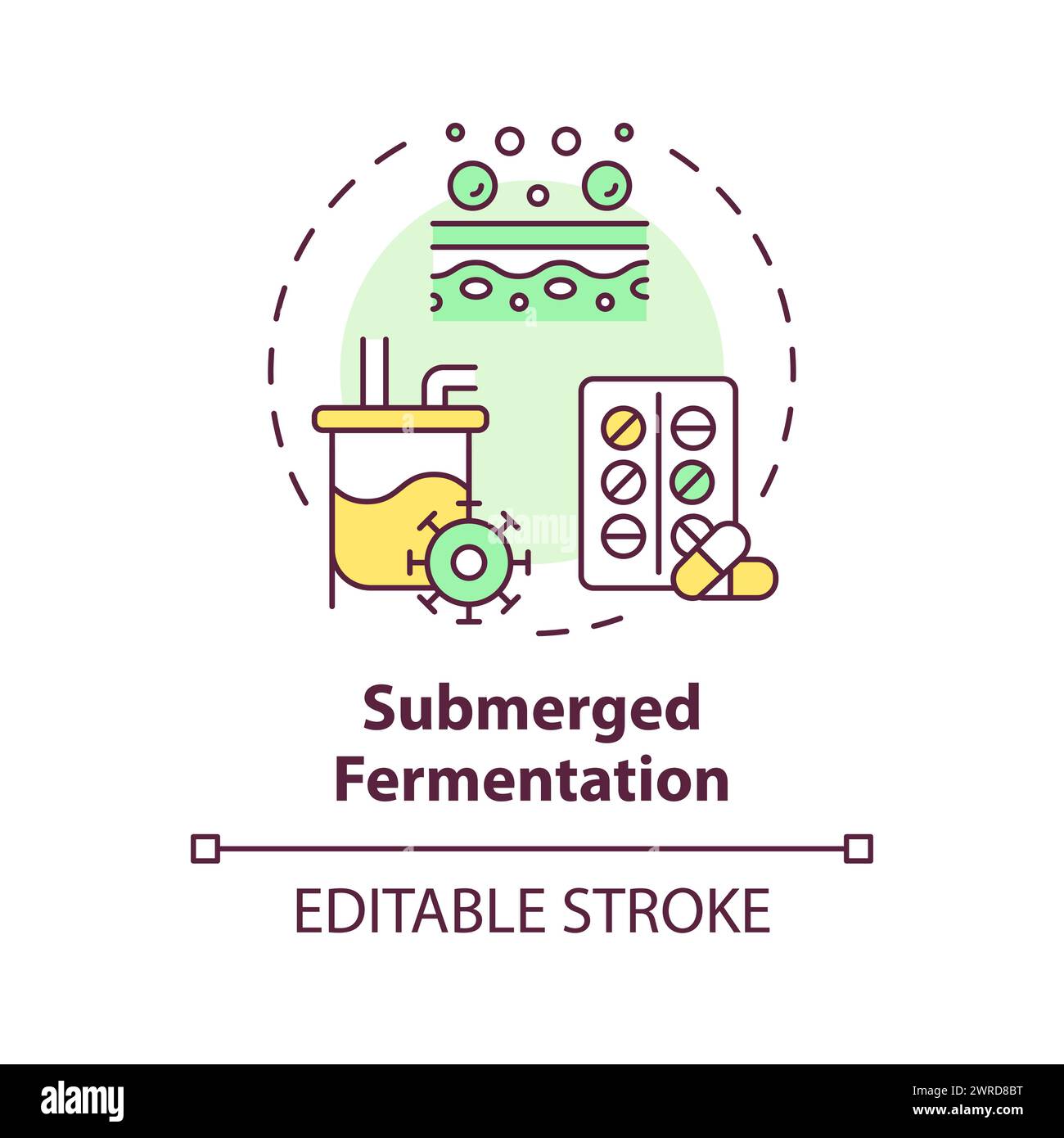 Submerged fermentation multi color concept icon Stock Vector Image ... Submerged fermentation multi color concept icon Stock Vector Image ...
