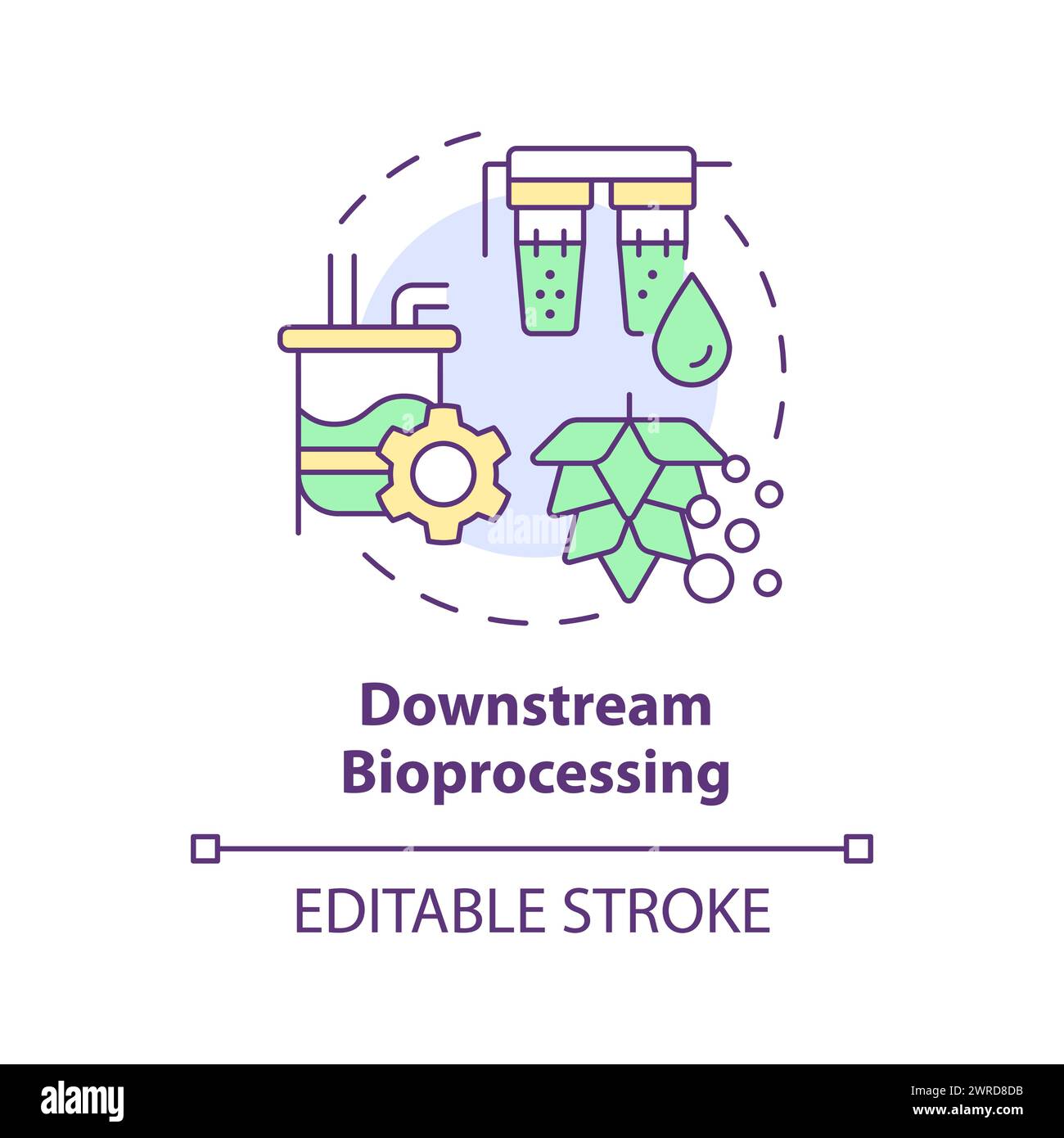 Downstream bioprocessing multi color concept icon Stock Vector Image & Art - Alamy