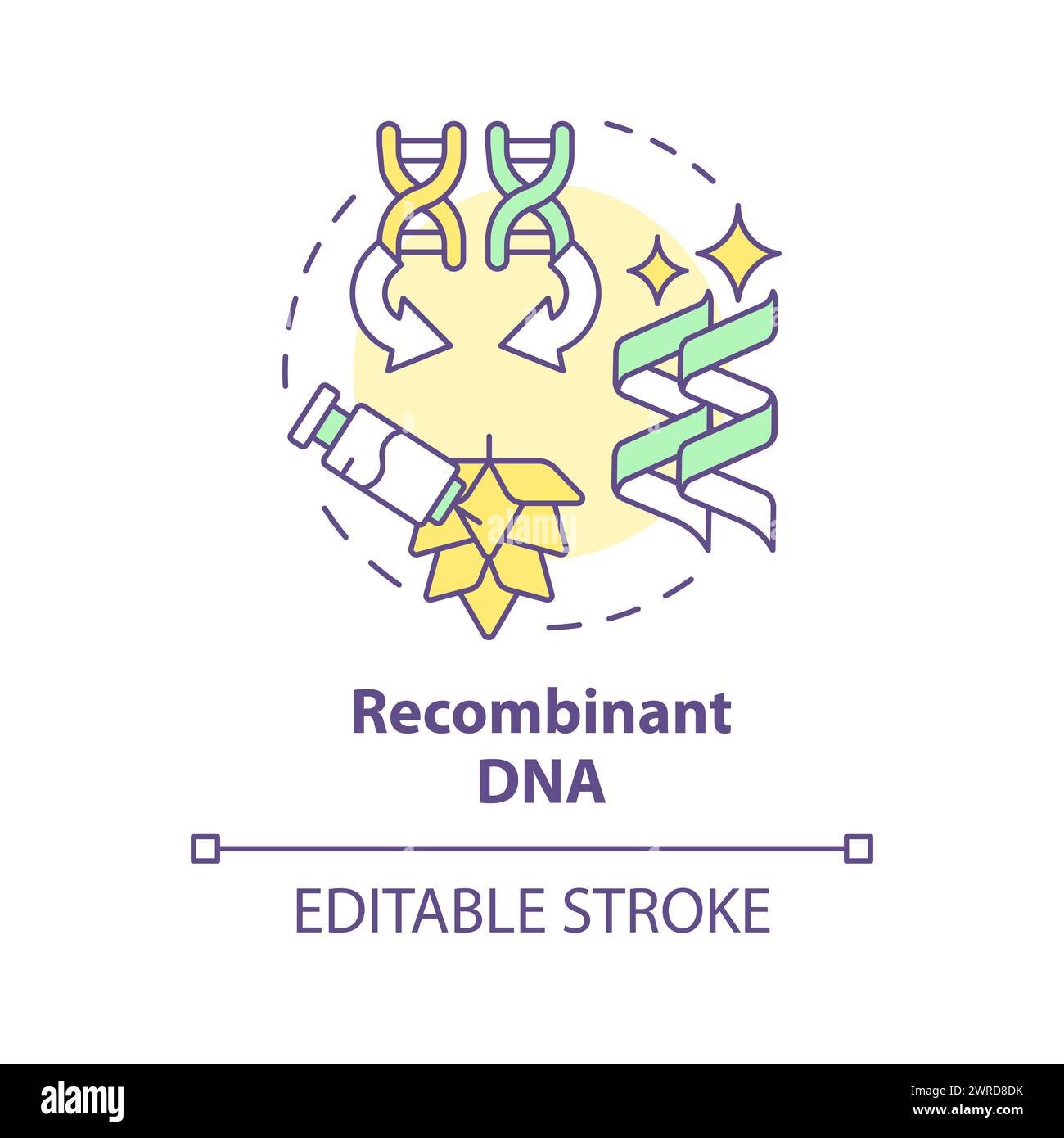 Recombinant DNA multi color concept icon Stock Vector Image & Art - Alamy