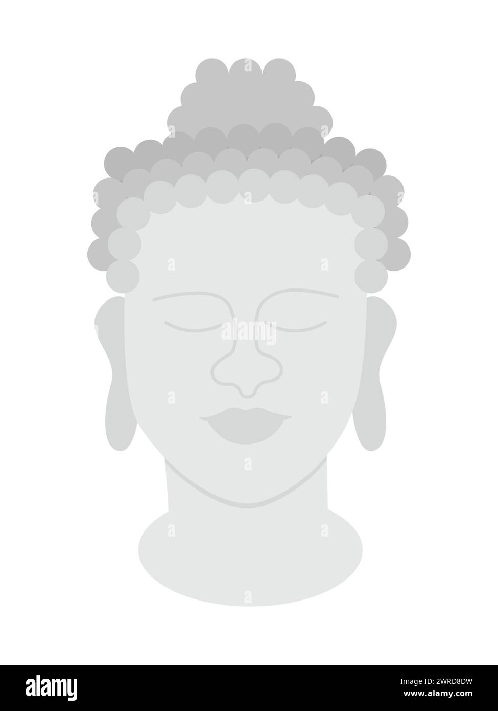 buddha statue flat Stock Vector Image & Art - Alamy