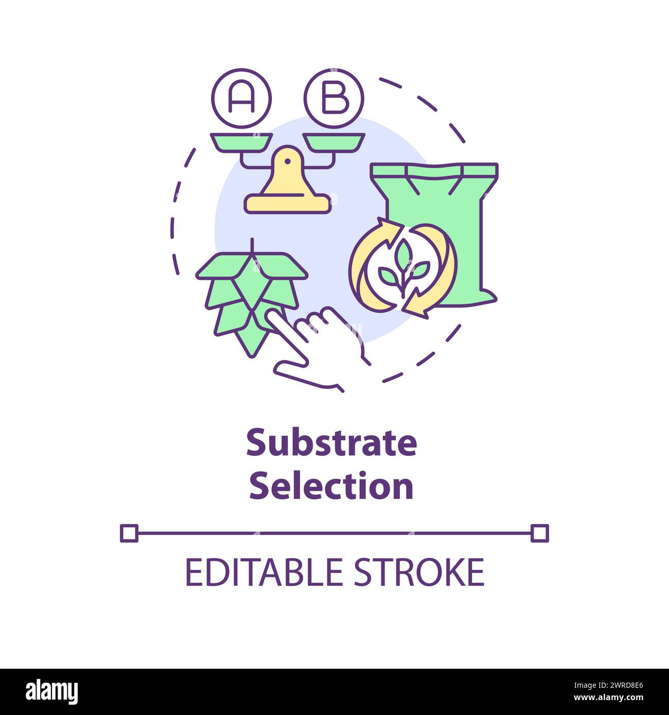 Substrate selection multi color concept icon Stock Vector Image & Art ... Substrate selection multi color concept icon Stock Vector Image & Art ...