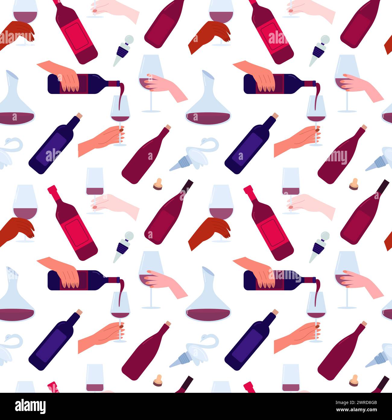 Seamless texture glass bottles Stock Vector Images - Alamy