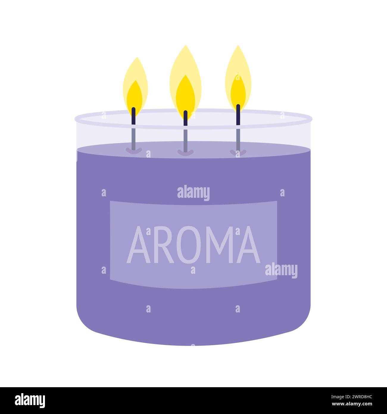 Spa scented candle cartoon Cut Out Stock Images & Pictures - Alamy