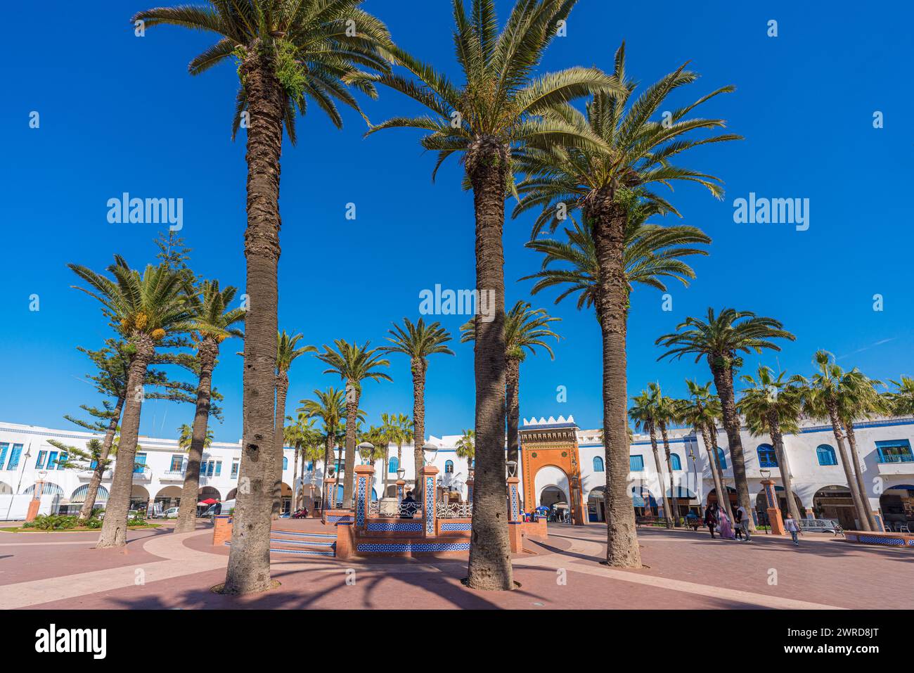 Larache, Morocco. View of the Place De Libération also known as Place d ...