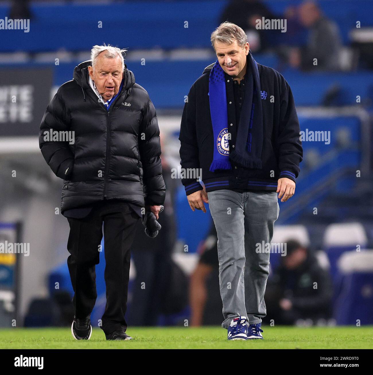 London, UK. 11th Mar, 2024. Chelsea co-owner Hansjorg Wyss and Chelsea ...