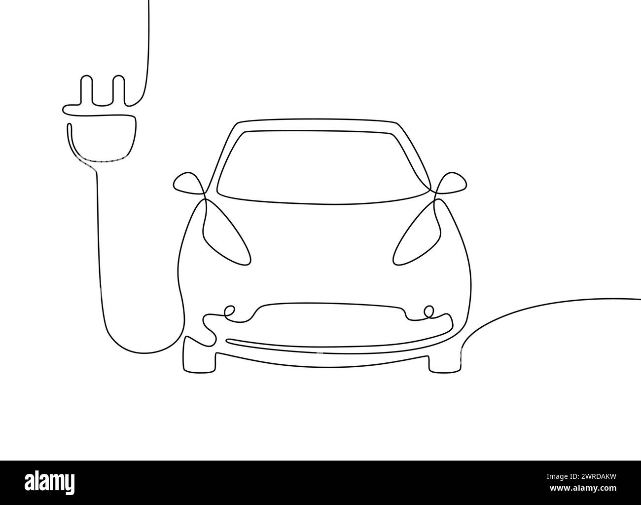 Vector electric car Stock Vector Image & Art - Alamy