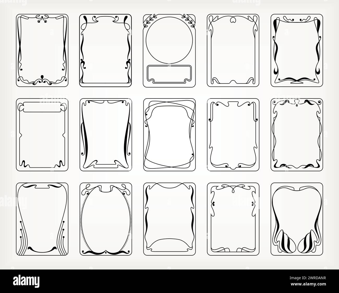 Art nouveau border vector vectors hi-res stock photography and images ...