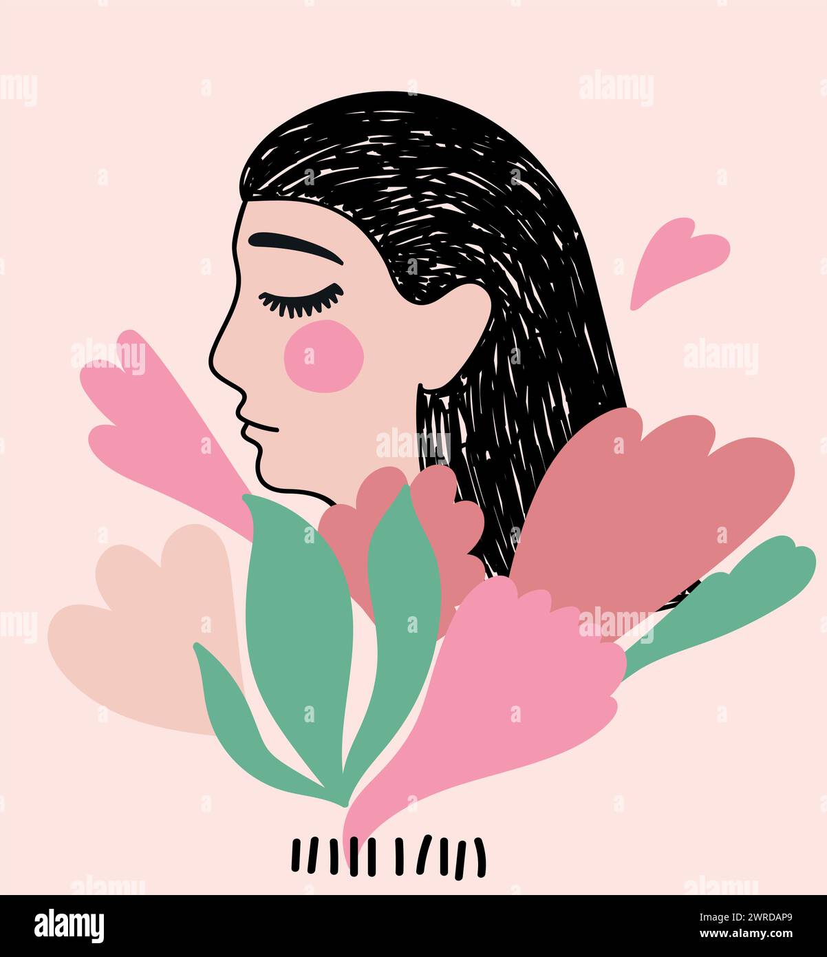 Vector illustration woman Stock Vector Image & Art - Alamy