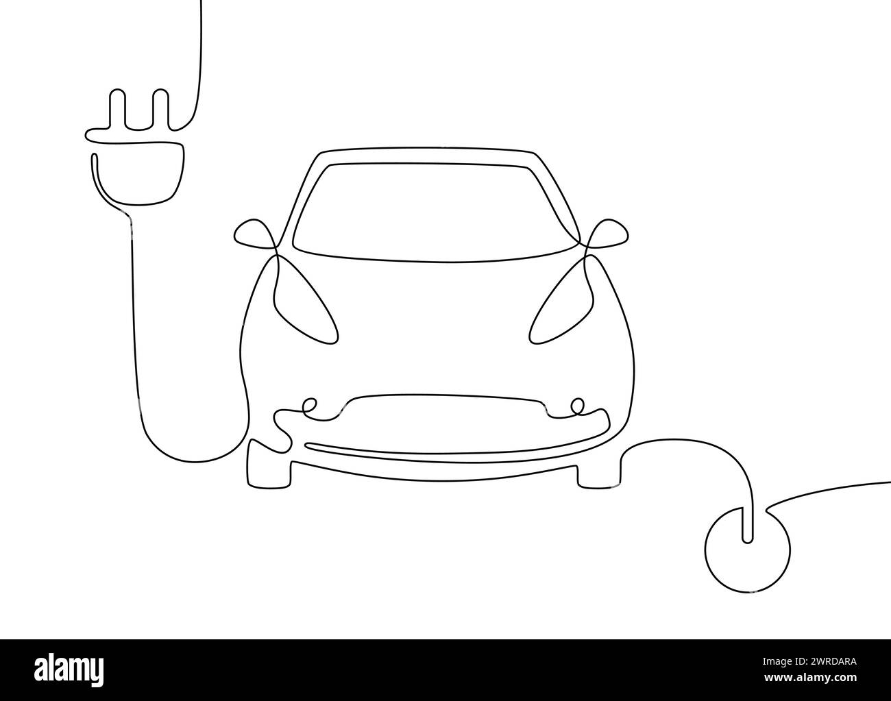 Vector electric car Stock Vector Image & Art - Alamy