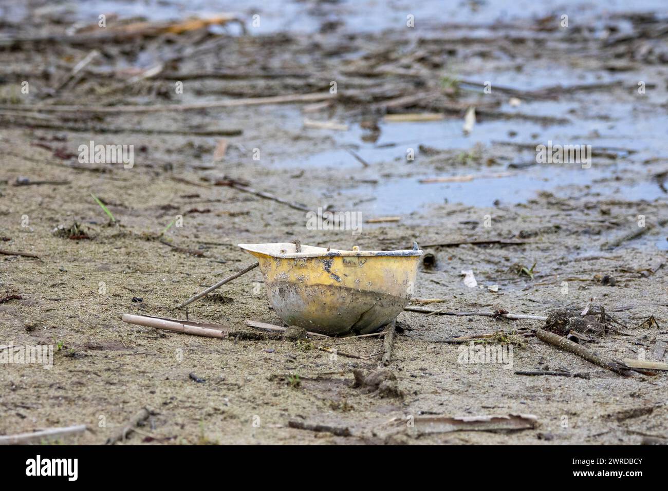 Plastic waste in a water body Stock Photo - Alamy