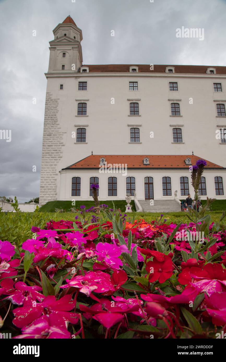 The historical Bratislava Castle, an iconic landmark in Slovakia Stock ...