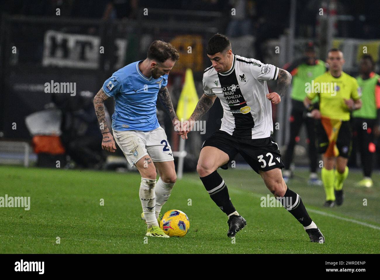 Martin Payero (Udinese)Manuel Lazzari (Lazio) during the Italian Serie ...