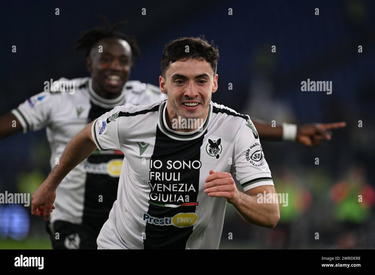 Oier Zarraga (Udinese) celebrates after scoring his team's second goal ...