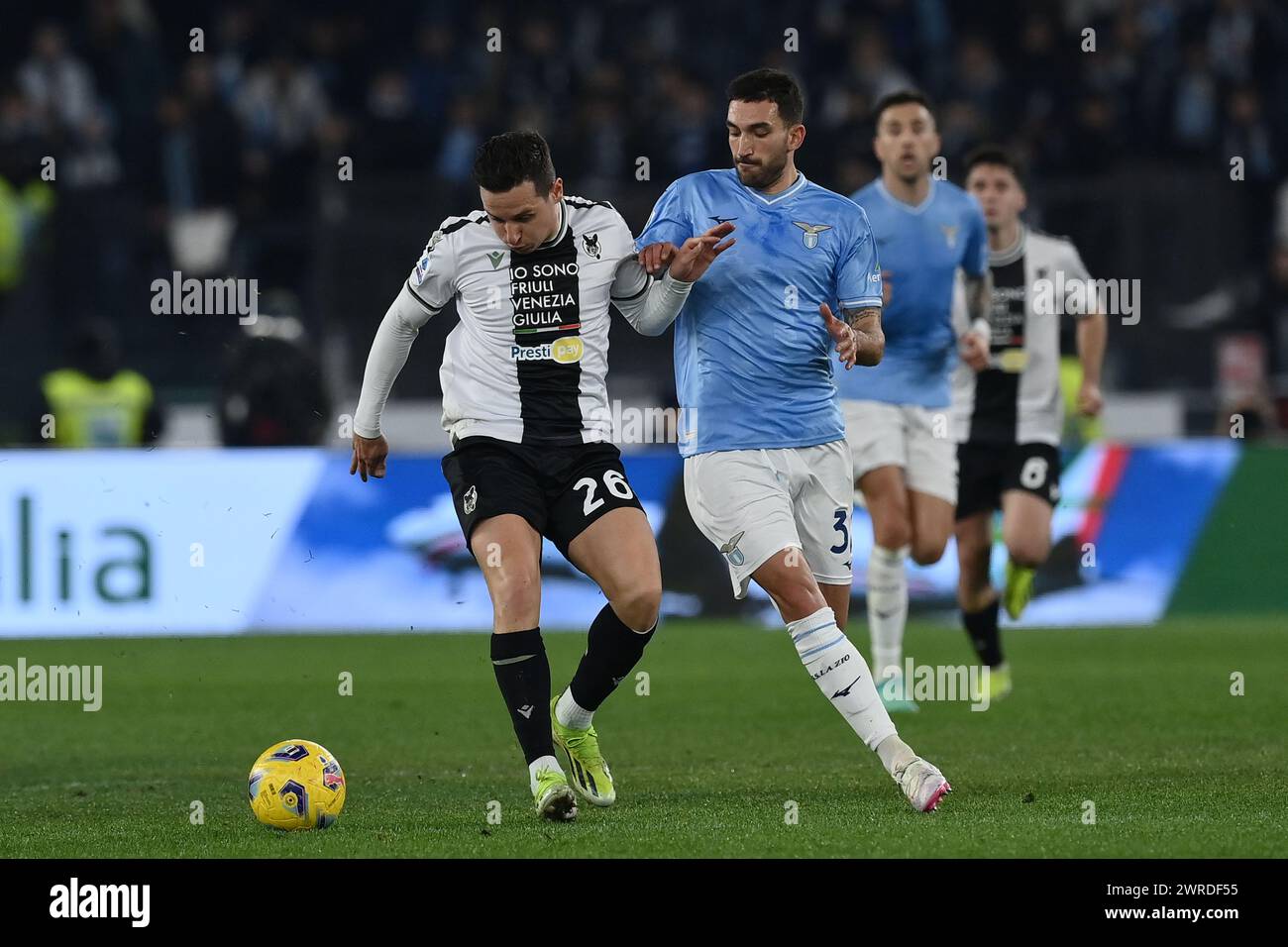 Florian Thauvin (Udinese)Danilo Cataldi (Lazio) during the Italian ...