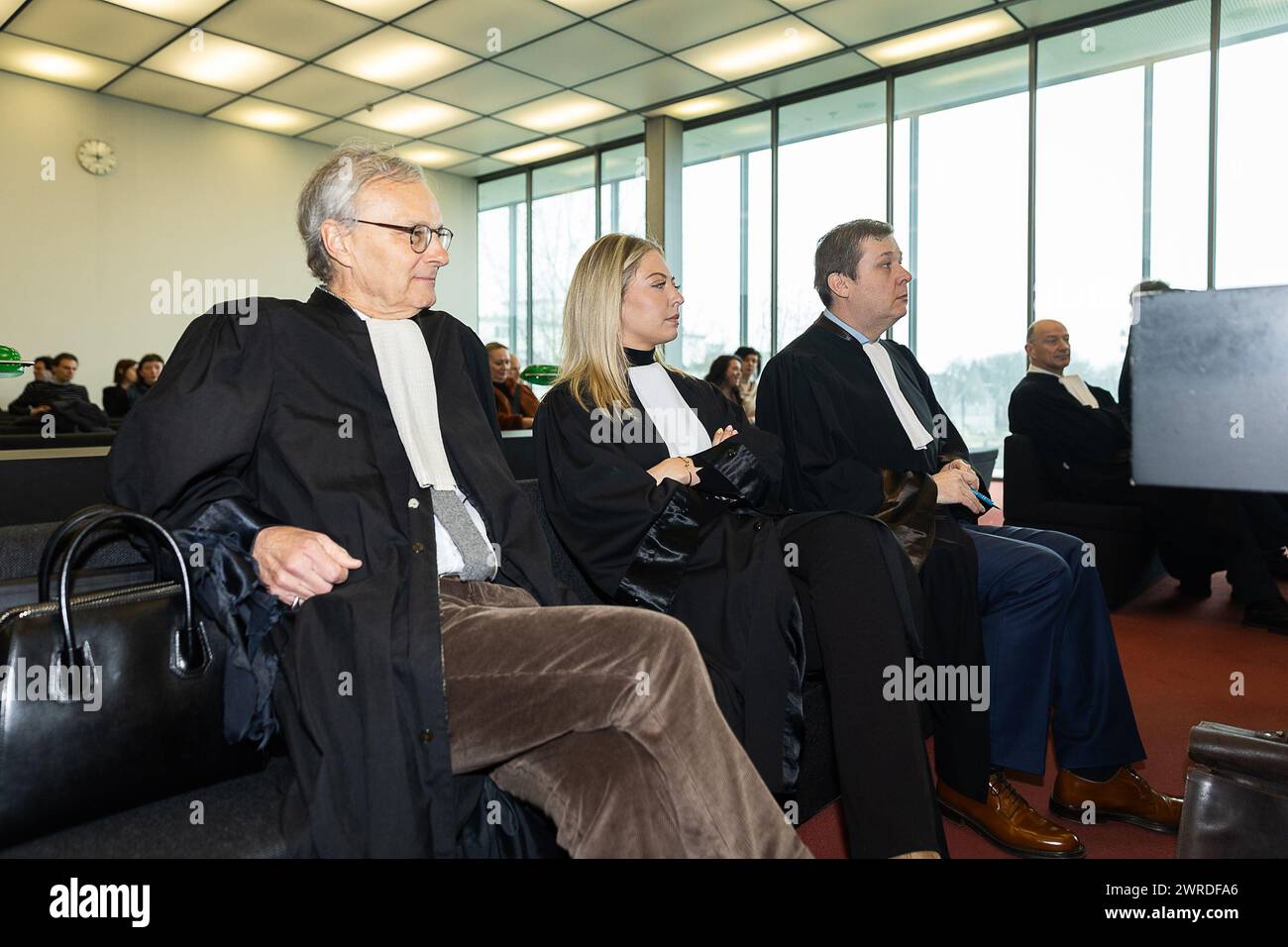 Gent, Belgium. 12th Mar, 2024. lawyer Hans Rieder, lawyer Kato Van ...