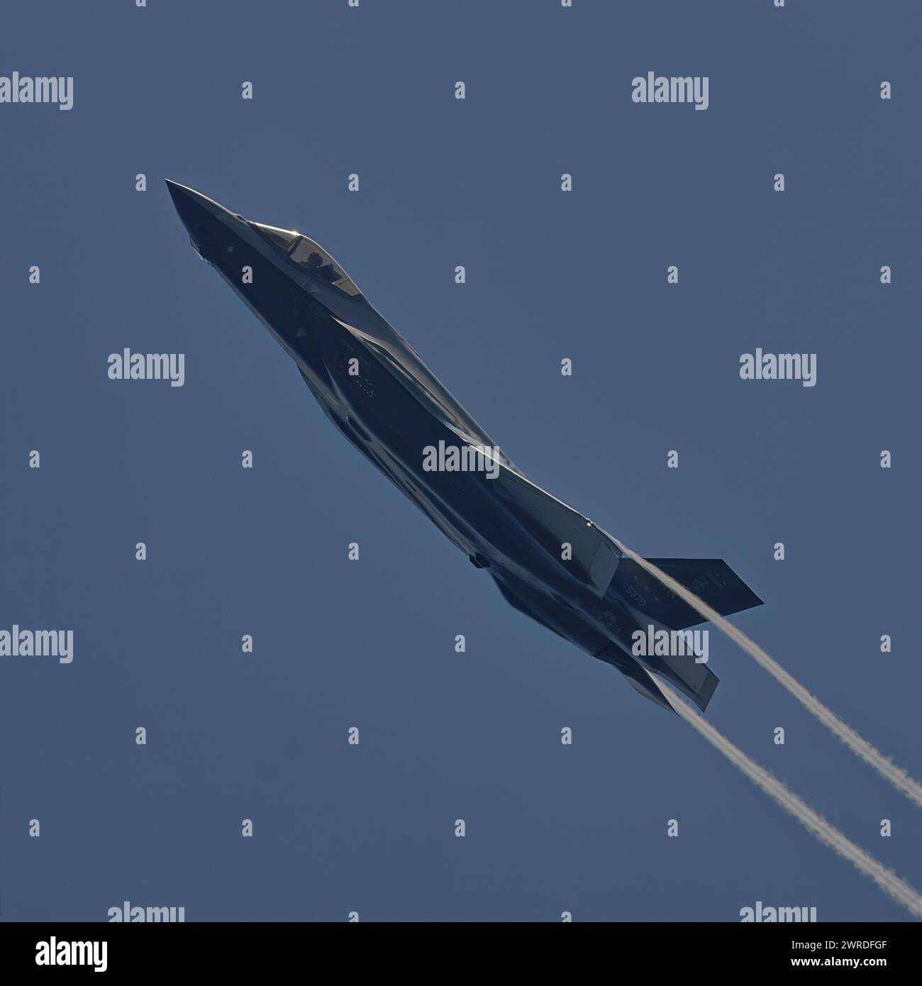 SINGAPORE - MARCH 6, 2024: USAF F-35A Lightning II stealth fighters of ...