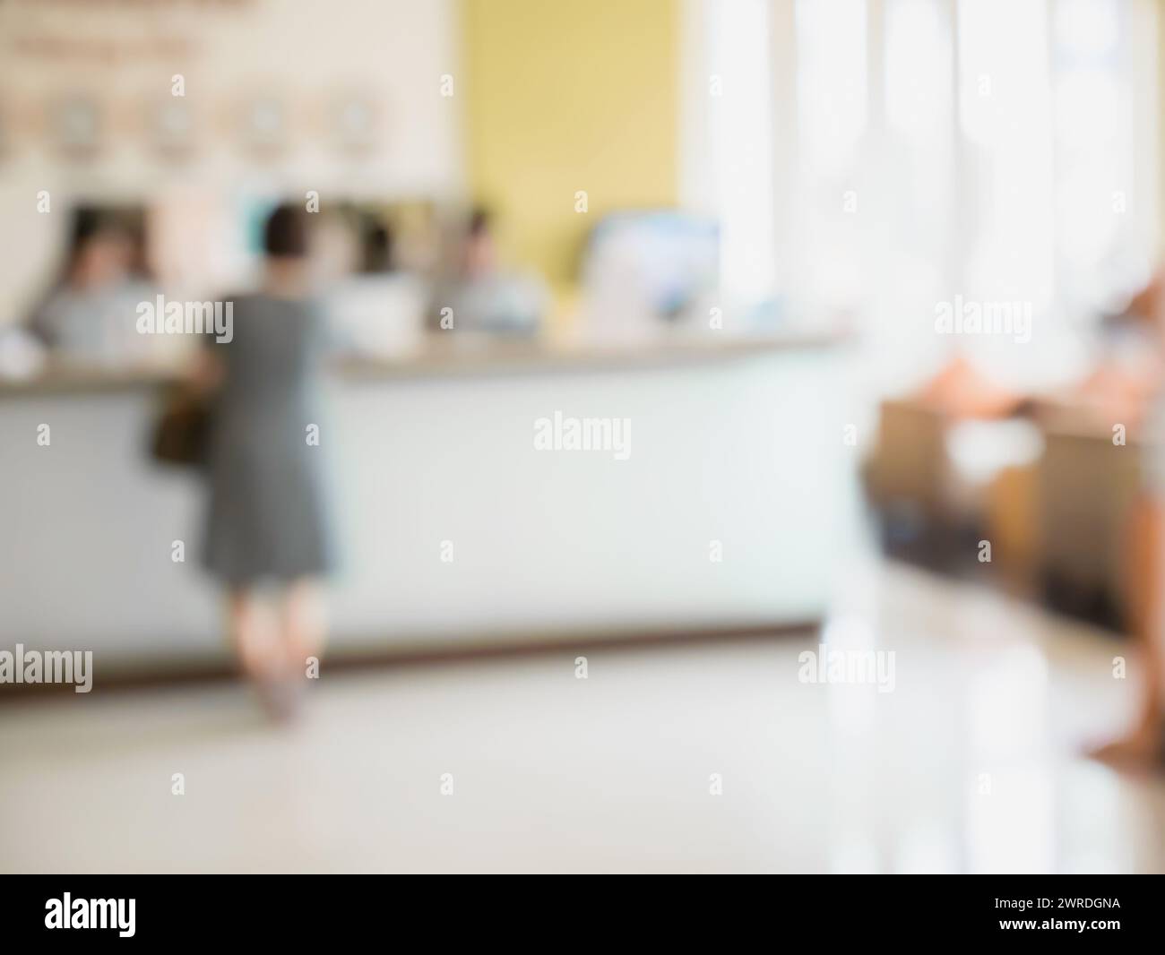 hotel reception lobby blur background Stock Photo - Alamy