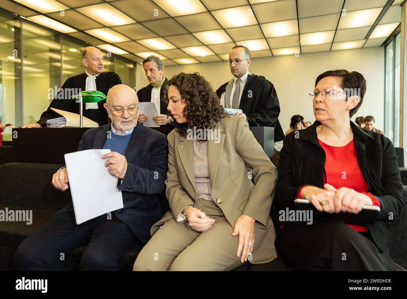 (front L-R) Civil parties former lawyer Henri Heymans, Jihad Van ...