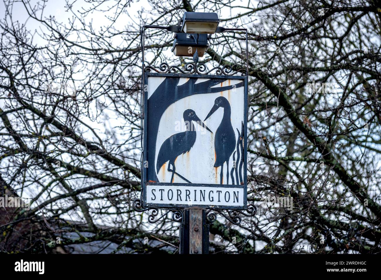Storrington, March 6th 2024: The Storrington village sign Stock Photo ...