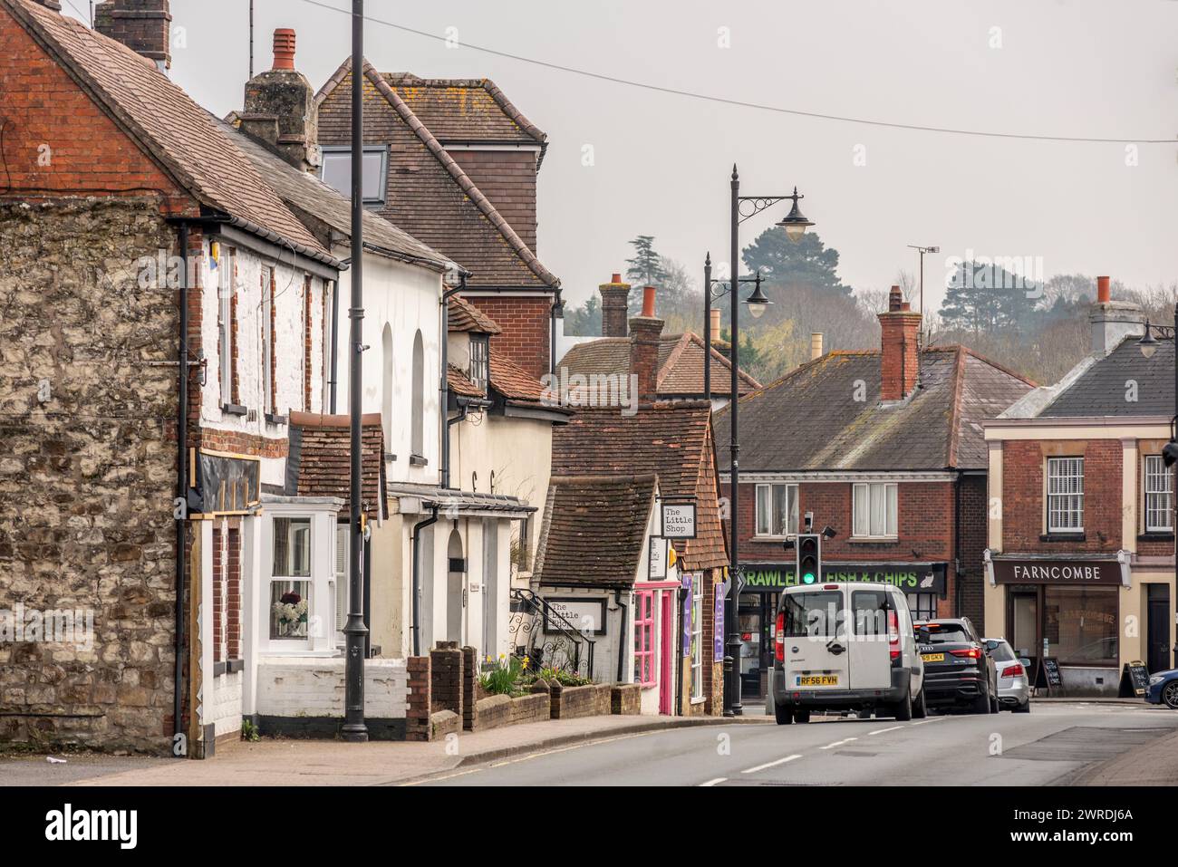 Storrington, March 7th 2024: West Street and High Street Stock Photo ...