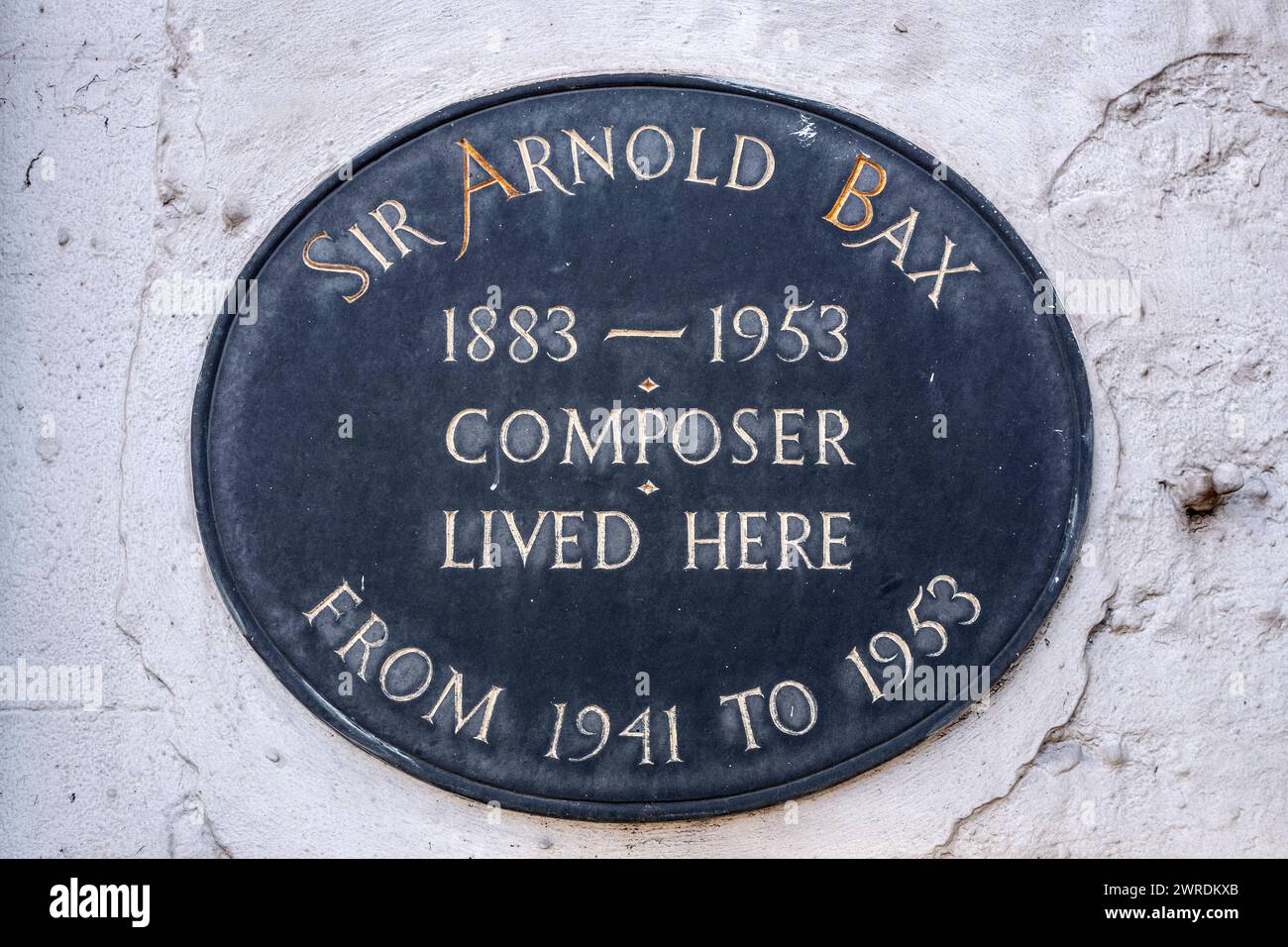 Storrington, March 6th 2024: Plaque for Sir Arnold Bax at The White ...