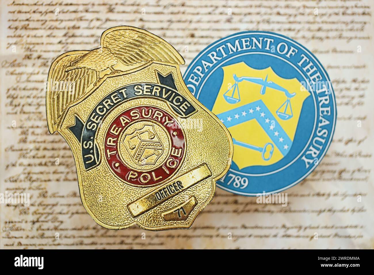 KYIV, UKRAINE - MARCH 9, 2024 US Treasury Police Secret Service Officer ...