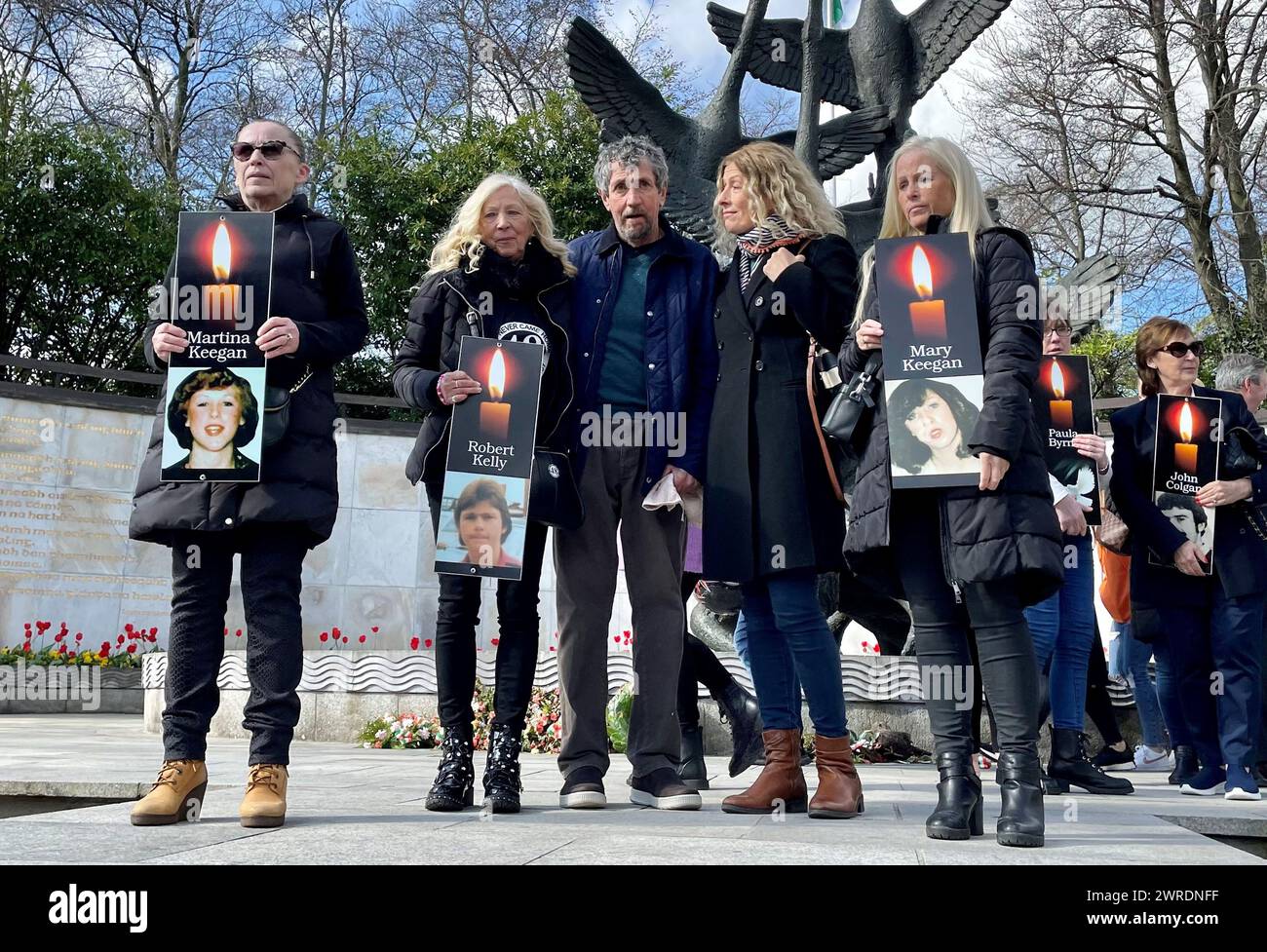 File photo dated 25/04/23 of Former broadcaster Charlie Bird (centre ...