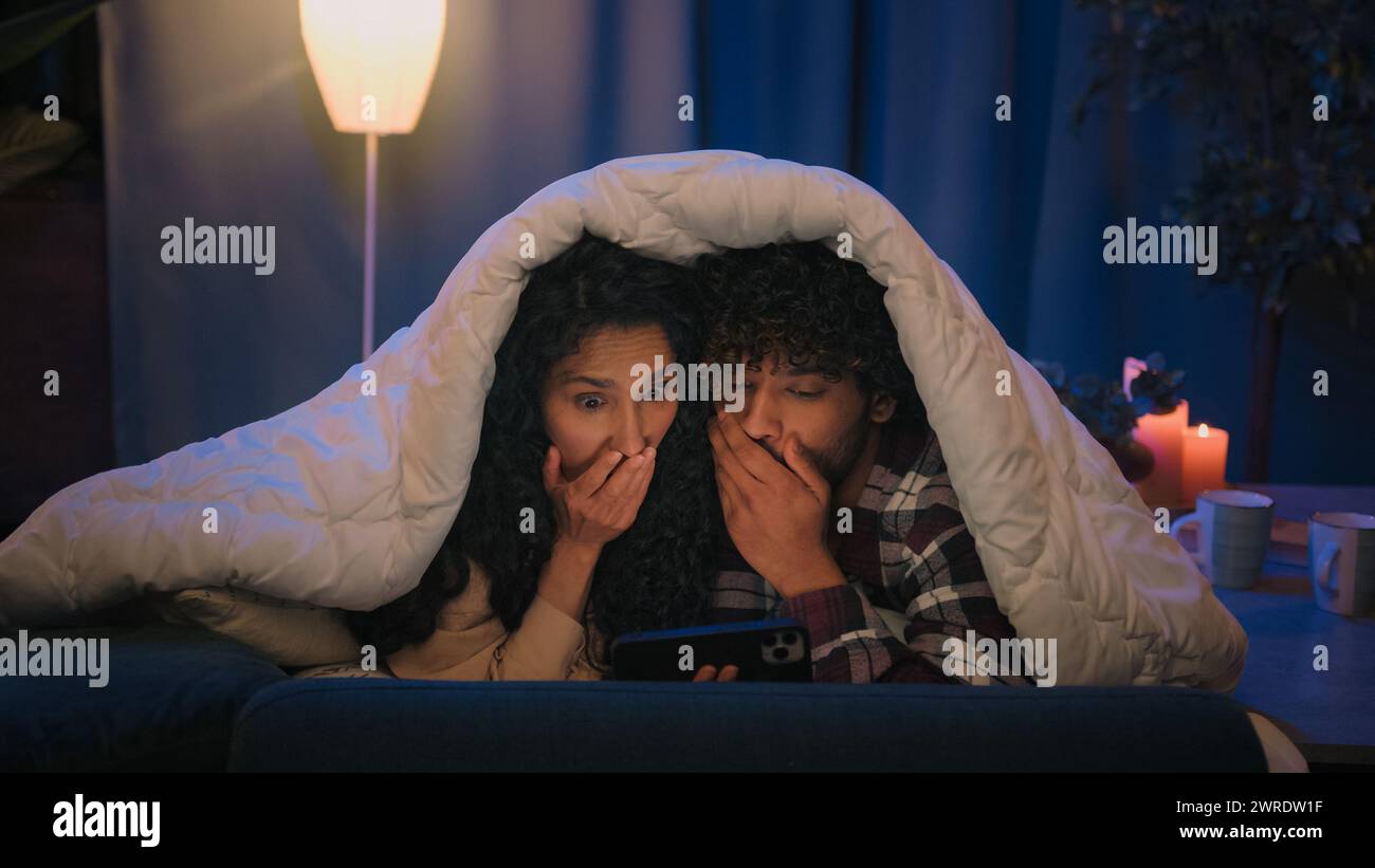 Scared man bed hi-res stock photography and images - Alamy