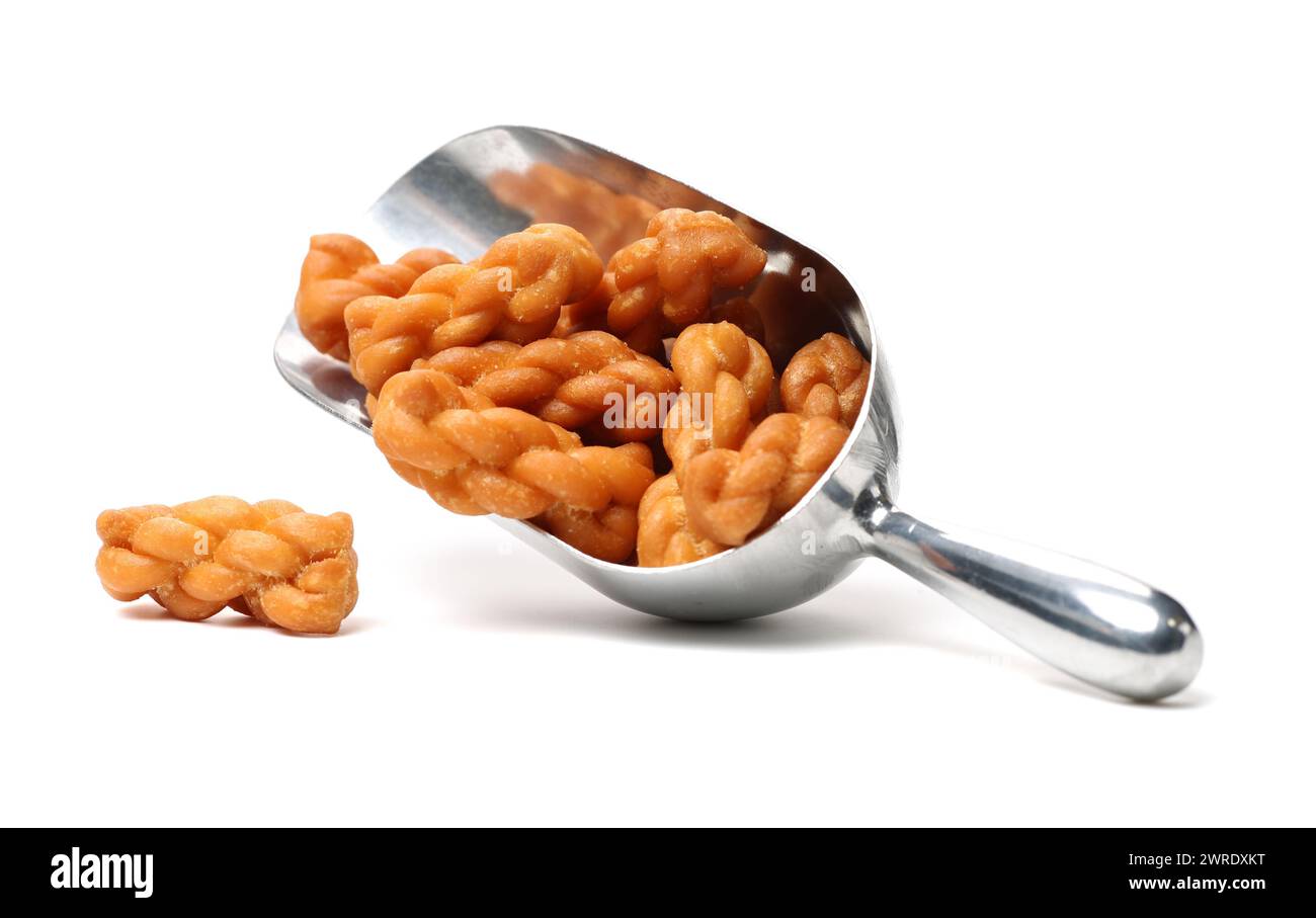 Chinese fried dough twist on white background Stock Photo - Alamy