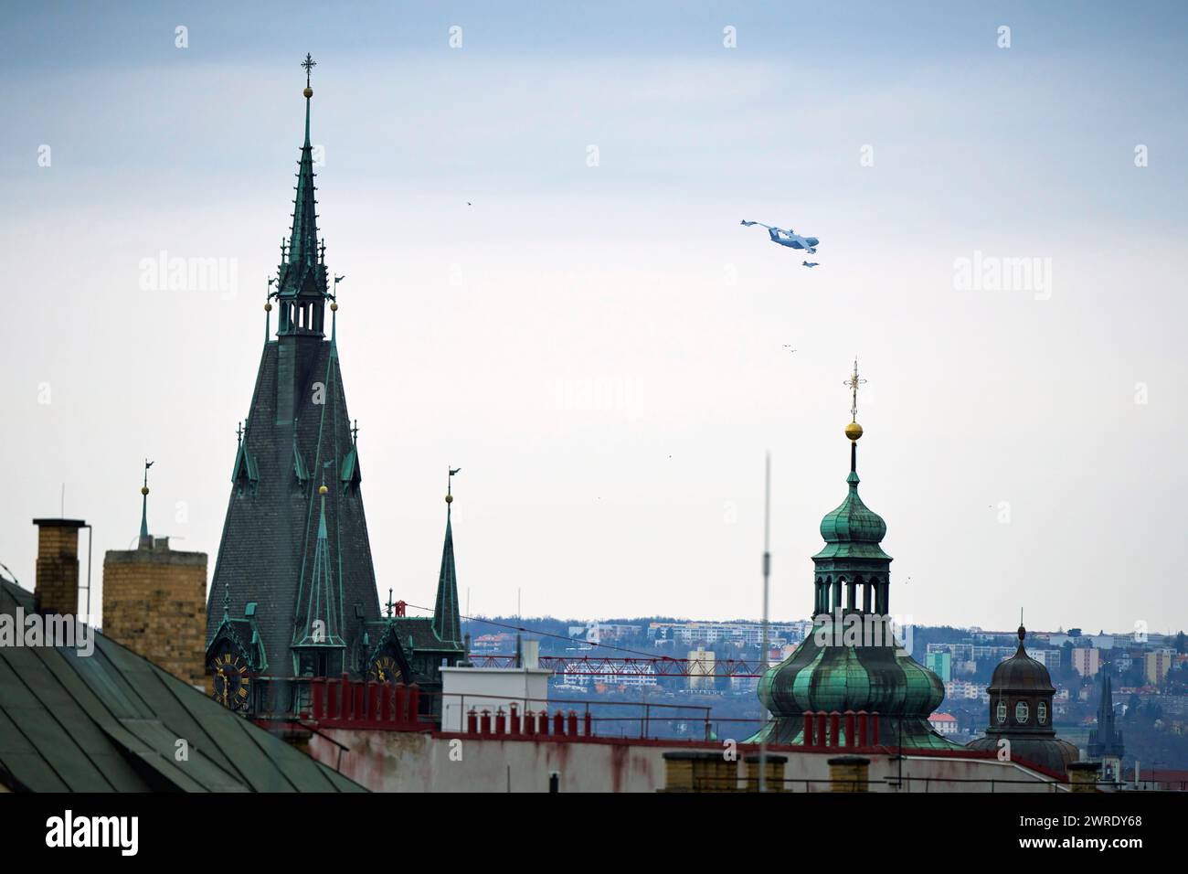 Prague, Czech Republic. 12th Mar, 2024. International flypast of Allied ...
