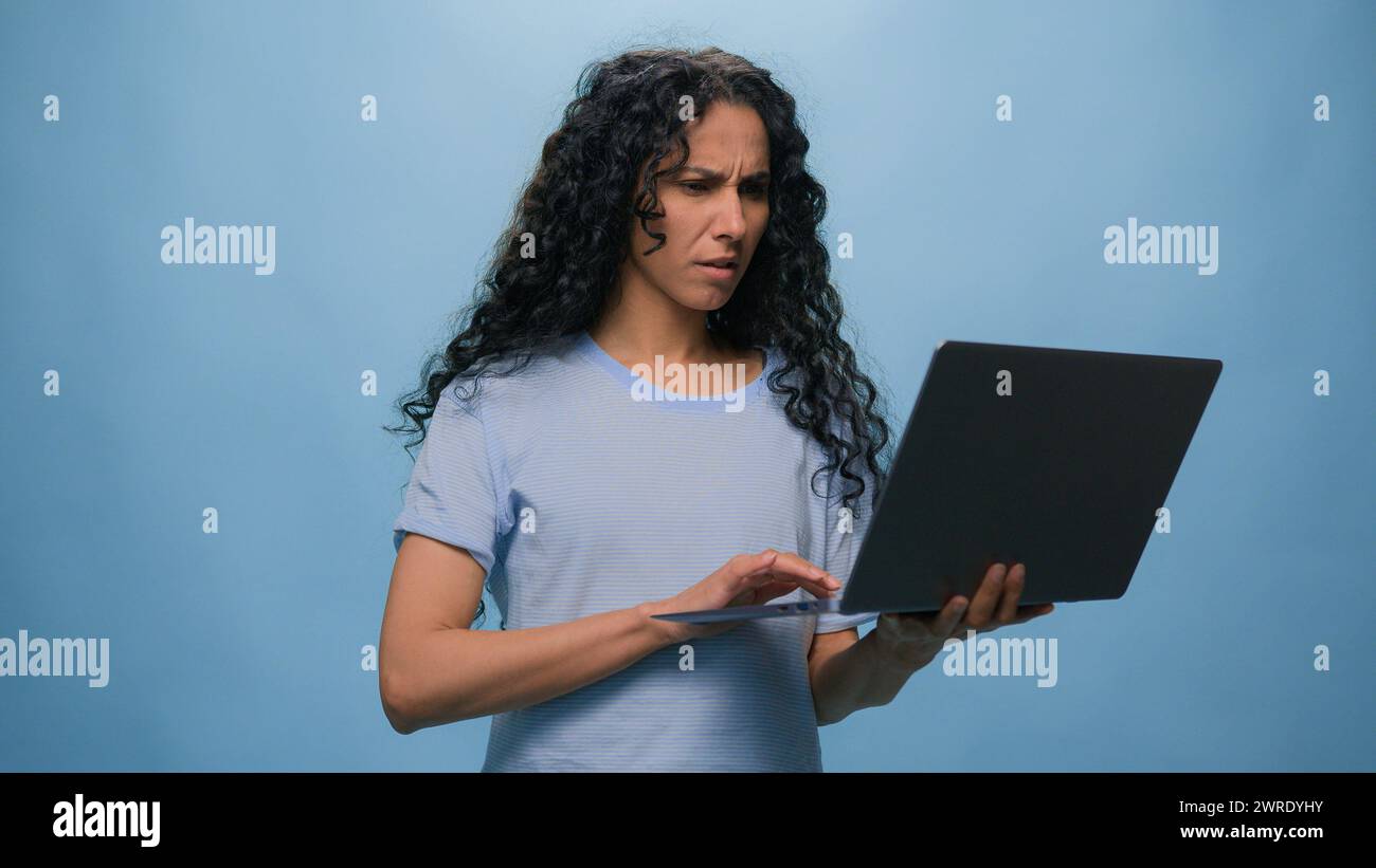 Shocked dissatisfied upset sad frustrated Indian student girl Arabian ...