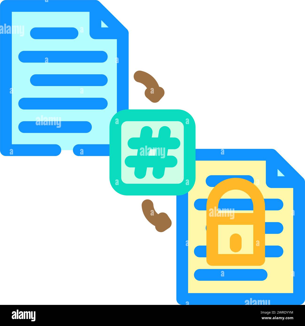 hashing algorithm color icon vector illustration Stock Vector Image ... hashing algorithm color icon vector illustration Stock Vector Image ...