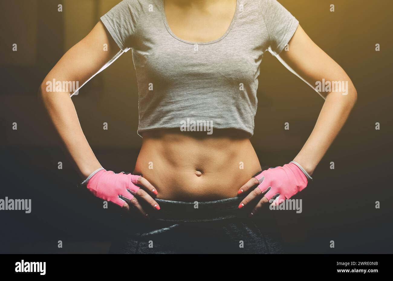 Muscular belly hi-res stock photography and images - Alamy