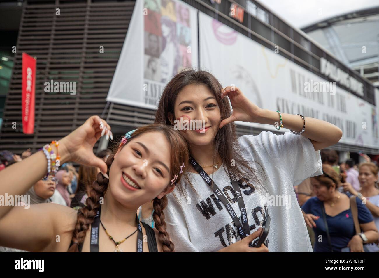 Taylor Swift's fan poses at the National Stadium on the first night of ...