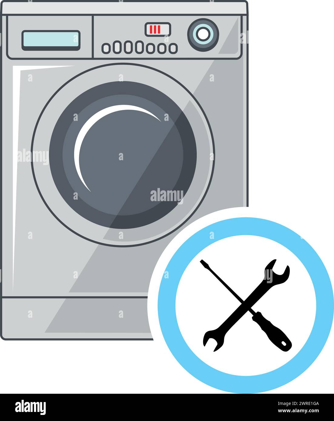 Washing Machine Repair Service. Vector Stock Vector Image & Art - Alamy