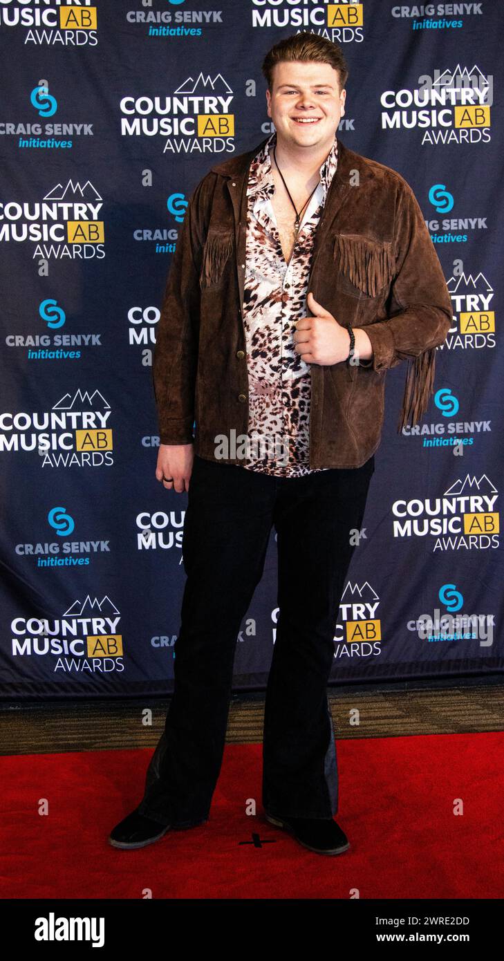 Edmonton, Canada. 10th Mar, 2024. Brayden King on the Red Carpet at the ...