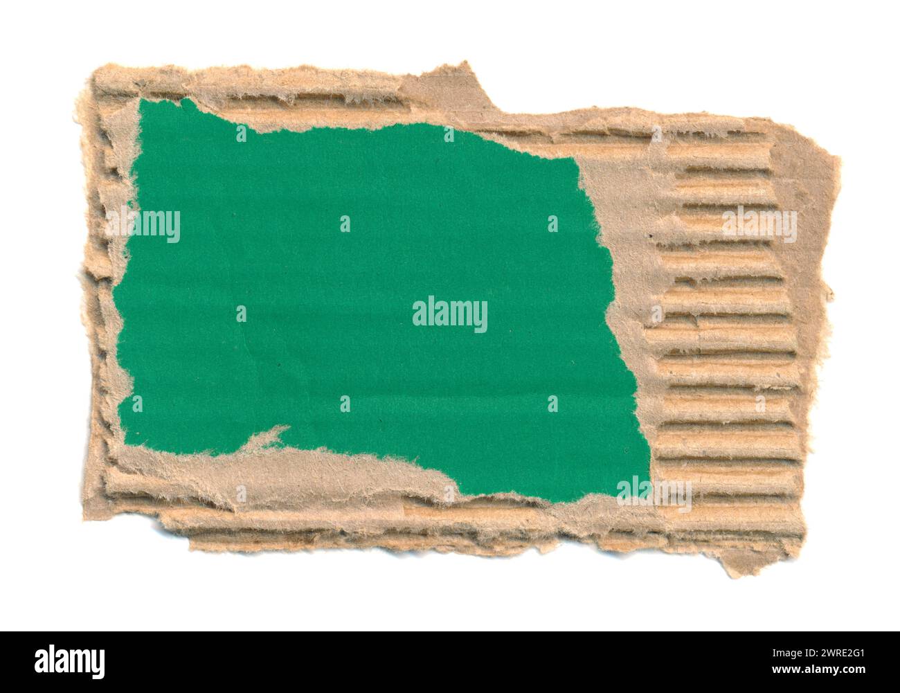 Torn piece of cardboard, background for banner. Blank paper piece ...