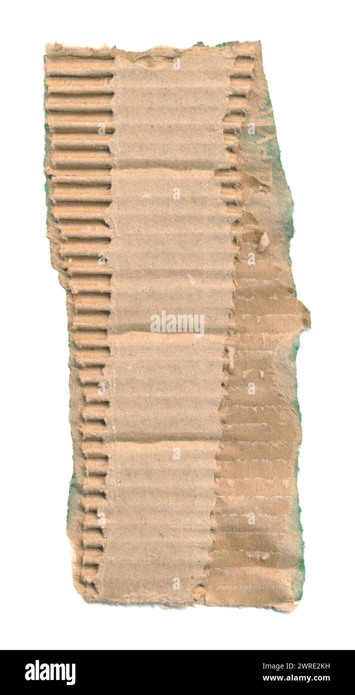 Torn piece of cardboard, background for banner. Blank paper piece ...