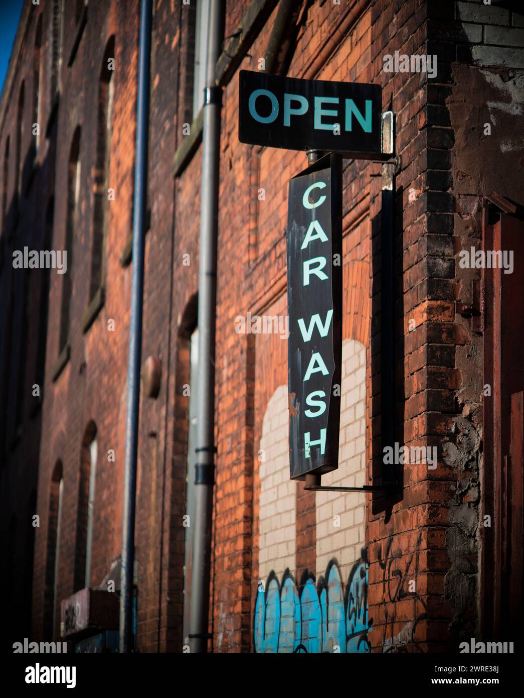 Vintage metal sign - Car Wash Stock Photo - Alamy