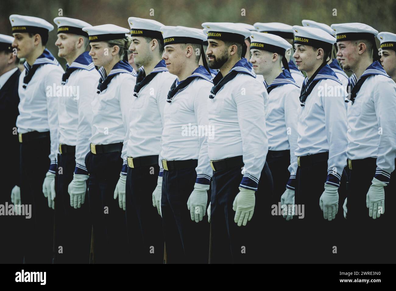 Marinesoldaten des Wachbataillon, aufgenommen im Rahmen eines Empfangs ...