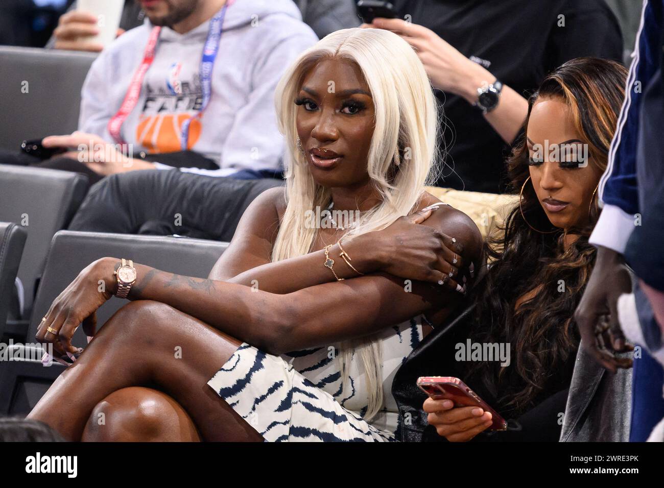 File photo dated January 19, 2023 shows singer Aya Nakamura attends the ...