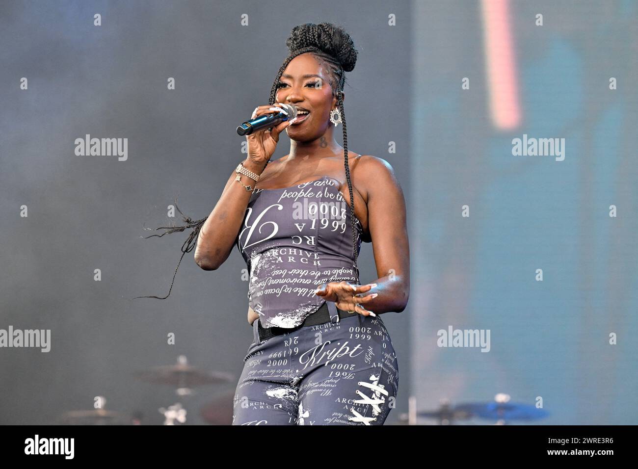 File photo dated July 14, 2023 shows Aya Nakamura performing live on ...