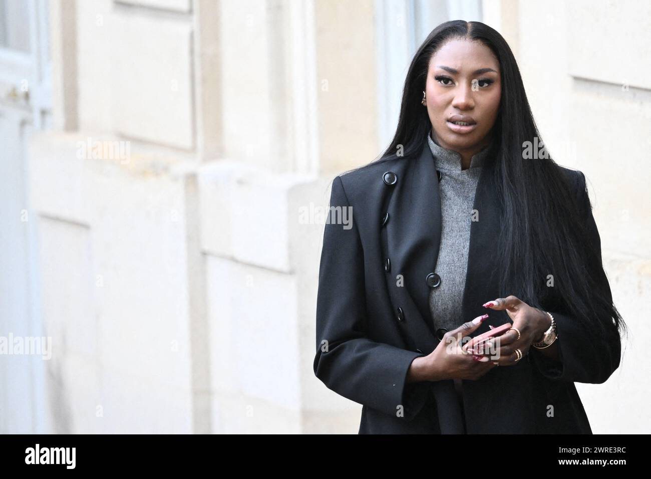 File photo dated February 19, 2024 shows French pop singer Aya Danioko ...