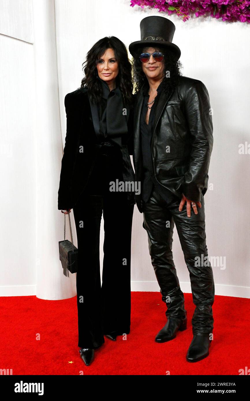 Los Angeles, Ca. 10th Mar, 2024. Meegan Hodges and Slash at the 96th ...