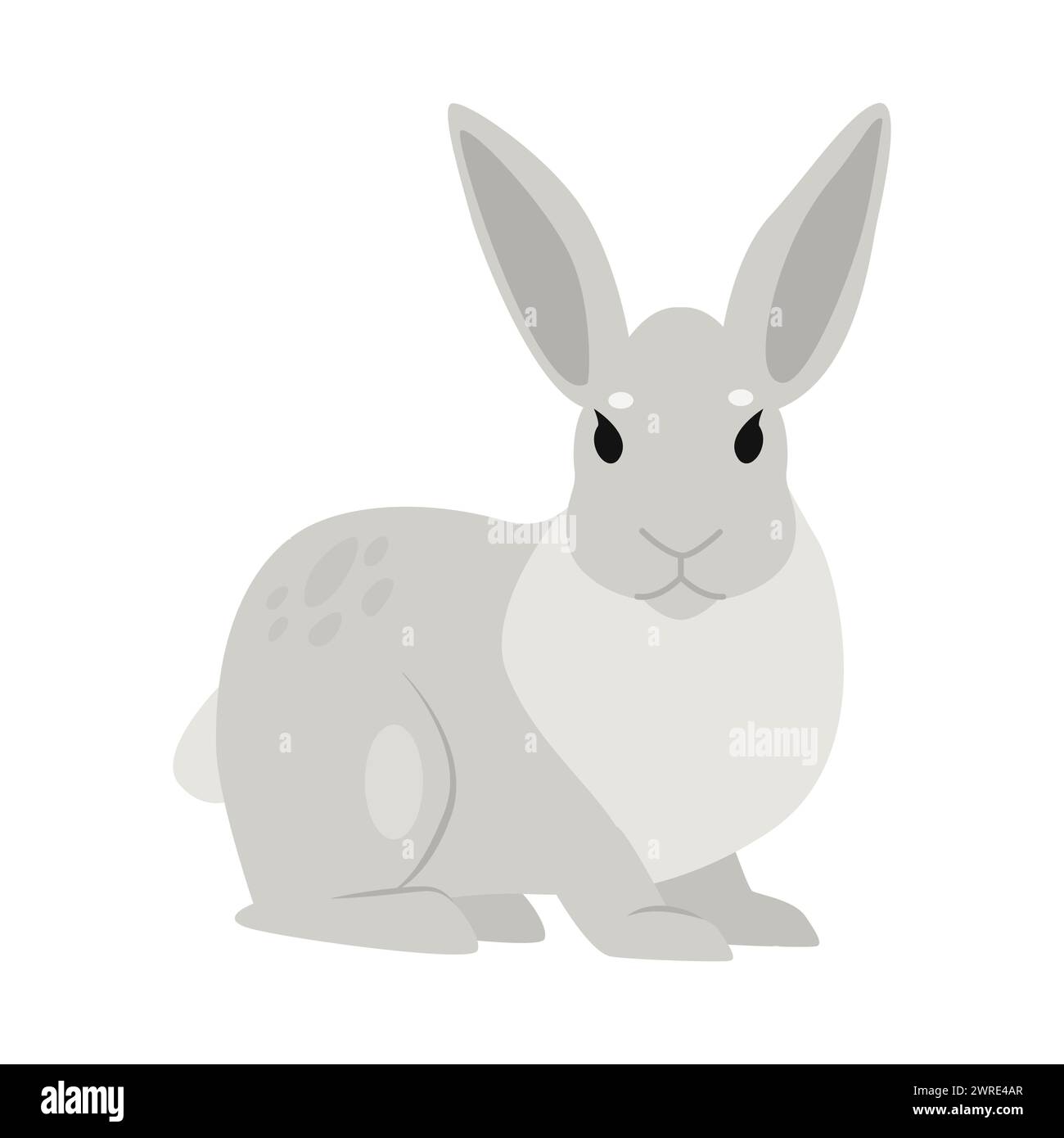 Arctic wild hare. Arctic and antarctic animals, snow rabbit cartoon ...